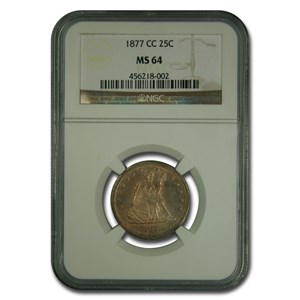 Buy 1877-CC Liberty Seated Quarter MS-64 NGC | APMEX