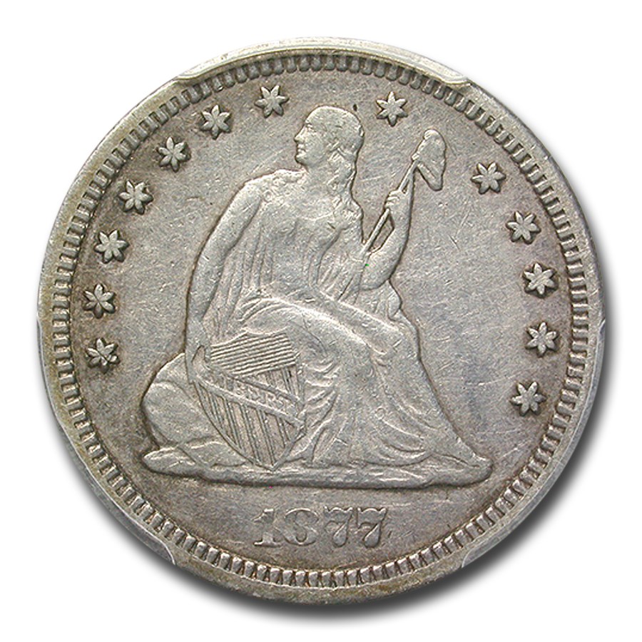 1877-CC Liberty Seated Quarter VF-35 PCGS