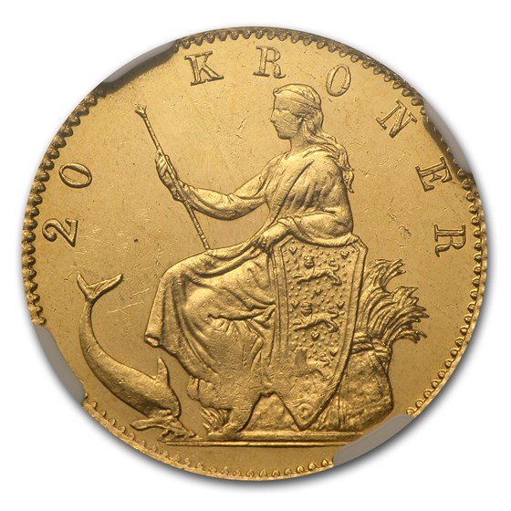 Buy 1877 Denmark Gold 20 Kroner MS-64 NGC | APMEX
