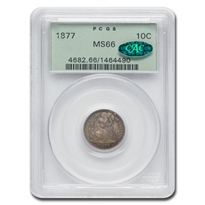 Buy 1877 Liberty Seated Dime MS-66 PCGS CAC | APMEX