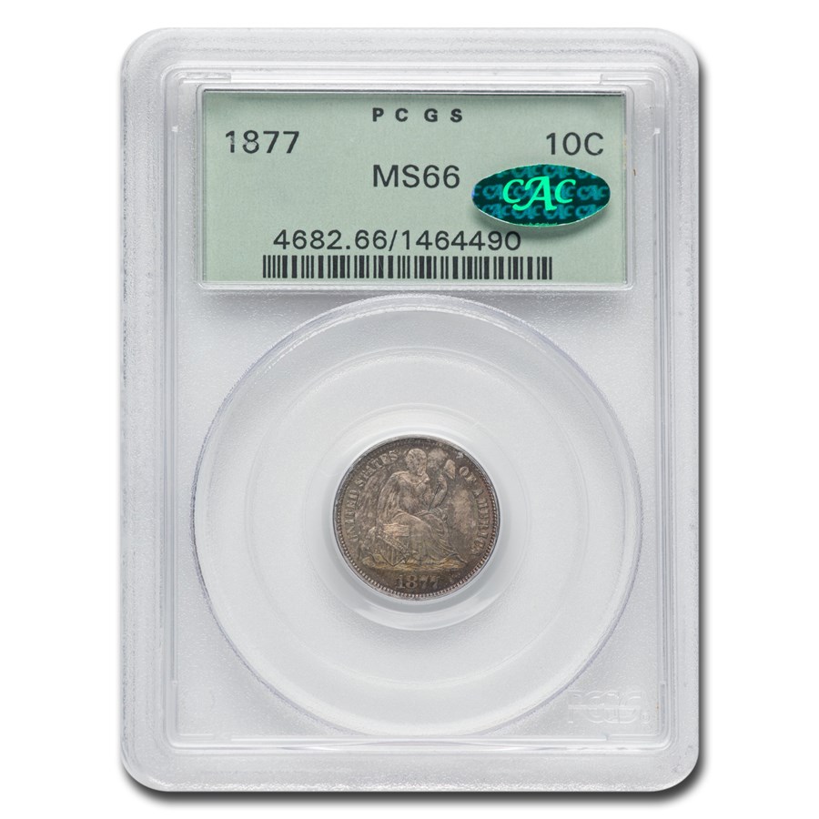 Buy 1877 Liberty Seated Dime MS-66 PCGS CAC | APMEX
