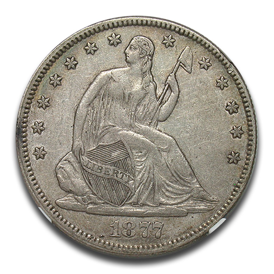 Buy 1877 Liberty Seated Half Dollar AU-53 NGC | APMEX