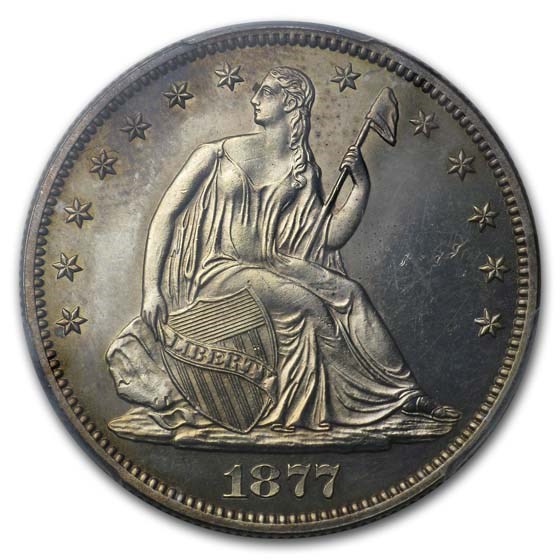 Buy 1877 Liberty Seated Half Dollar PR-63 PCGS | APMEX