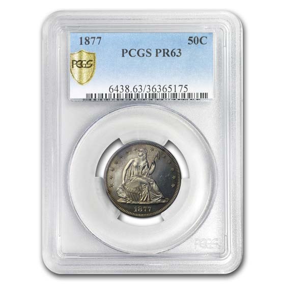 Buy 1877 Liberty Seated Half Dollar PR-63 PCGS | APMEX