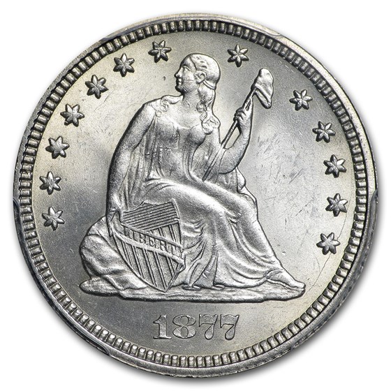 Buy 1877 Liberty Seated Quarter MS-64 PCGS | APMEX