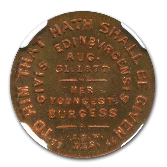 Buy 1877 New York Token MS-65 NGC (RB, R-NY 395A Edinburgens) | APMEX