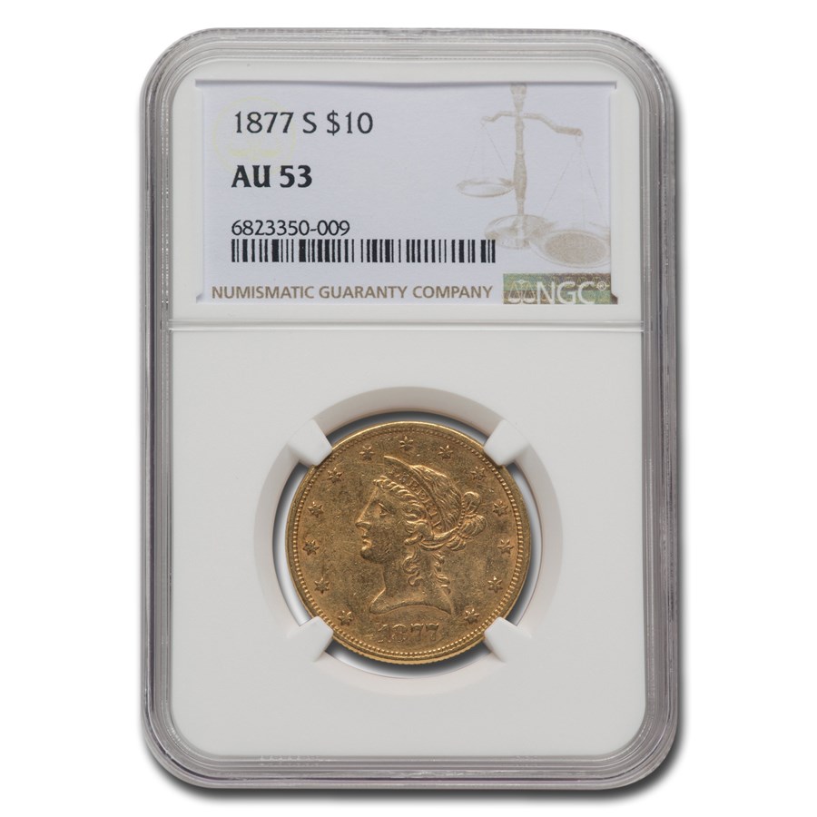 Buy 1877-S $10 Liberty Gold Eagle AU-53 NGC | APMEX