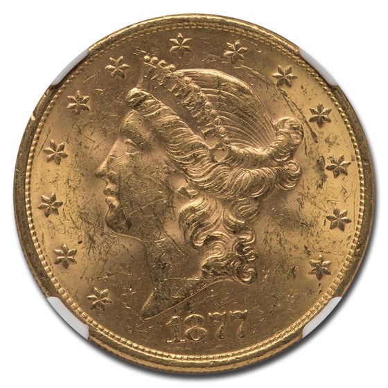 Buy 1877-S $20 Liberty Gold Double Eagle MS-60 NGC | APMEX