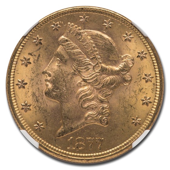 Buy 1877-S $20 Liberty Gold Double Eagle MS-62 NGC | APMEX