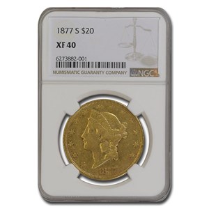 Buy 1877-S $20 Liberty Gold Double Eagle XF-40 NGC | APMEX