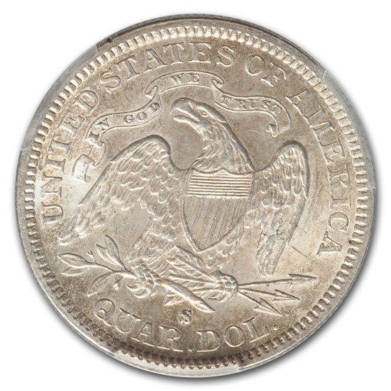 Buy 1877-S/ Horizontal S Liberty Seated Quarter MS-62 PCGS | APMEX