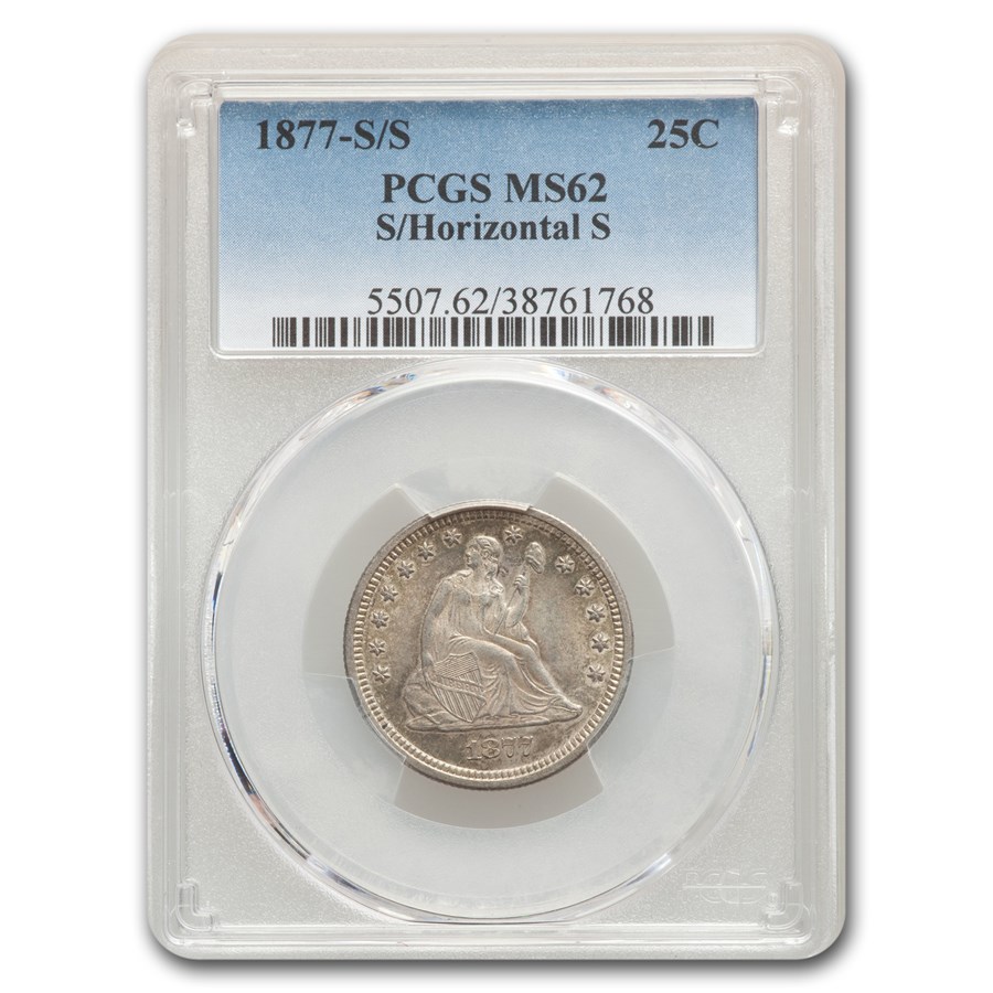 Buy 1877-S/ Horizontal S Liberty Seated Quarter MS-62 PCGS | APMEX