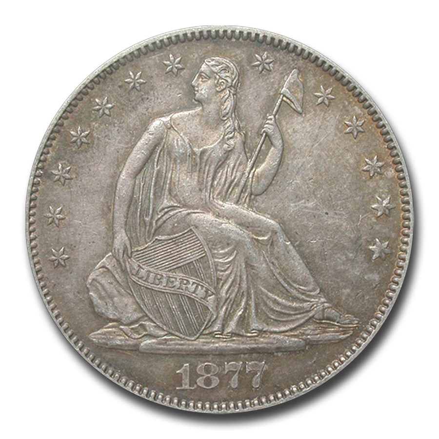 Buy 1877-S Liberty Seated Half Dollar AU-58 NGC | APMEX