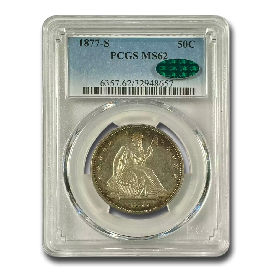 Buy 1877-S Liberty Seated Half Dollar MS-62 PCGS CAC | APMEX