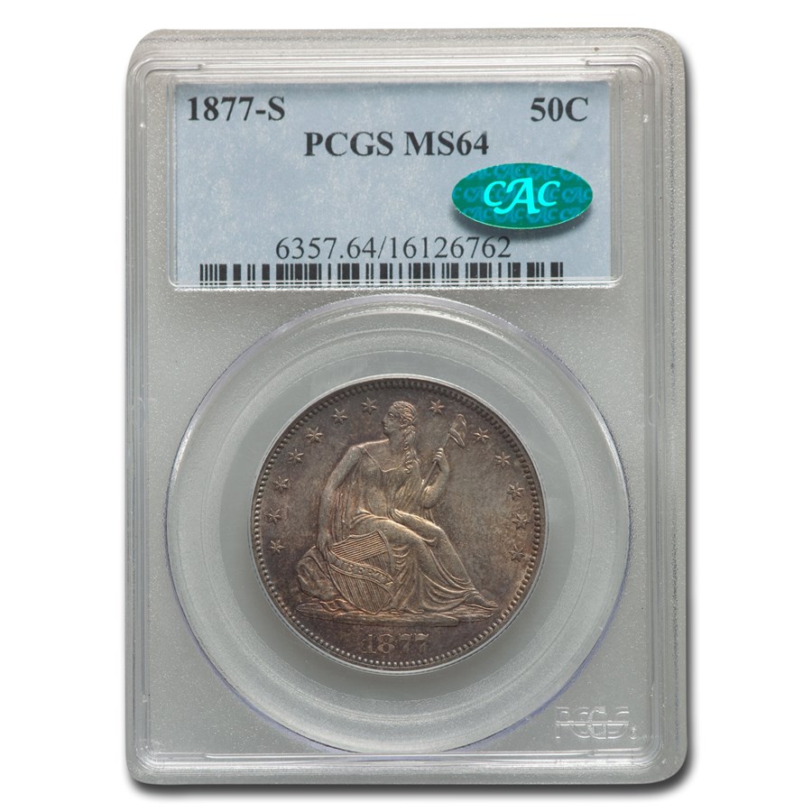 Buy 1877-S Liberty Seated Half Dollar MS-64 PCGS CAC | APMEX