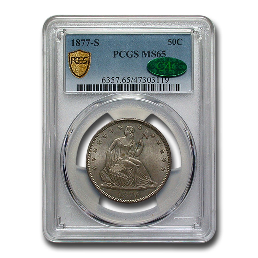 1877-S Liberty Seated Half Dollar MS-65 PCGS CAC