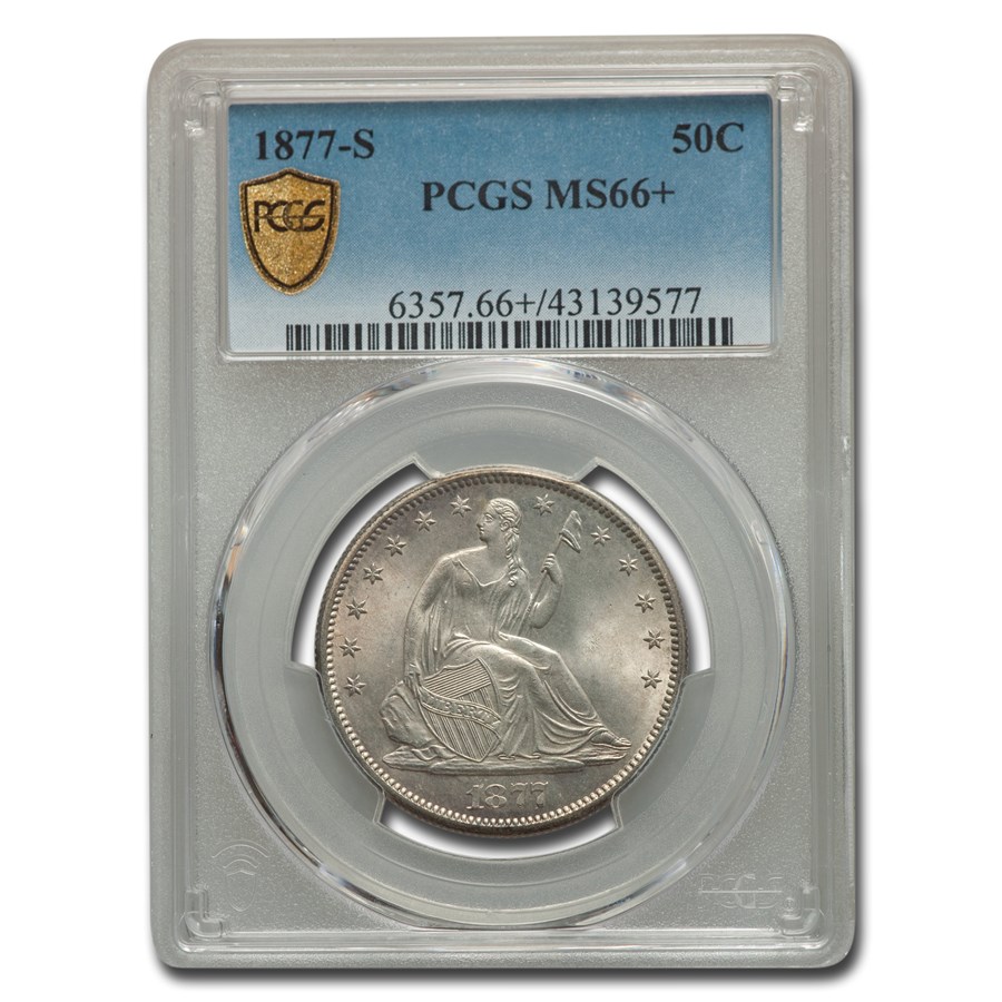 Buy 1877-S Liberty Seated Half Dollar MS-66+ PCGS | APMEX