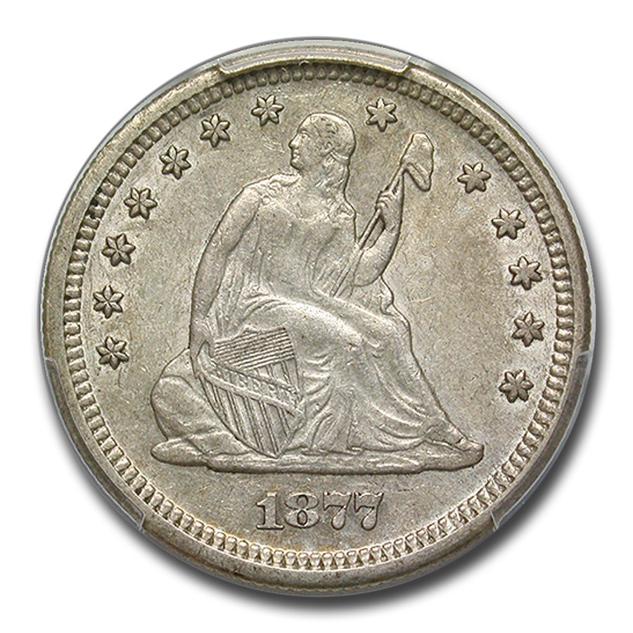 1877-S Liberty Seated Quarter AU-50 PCGS