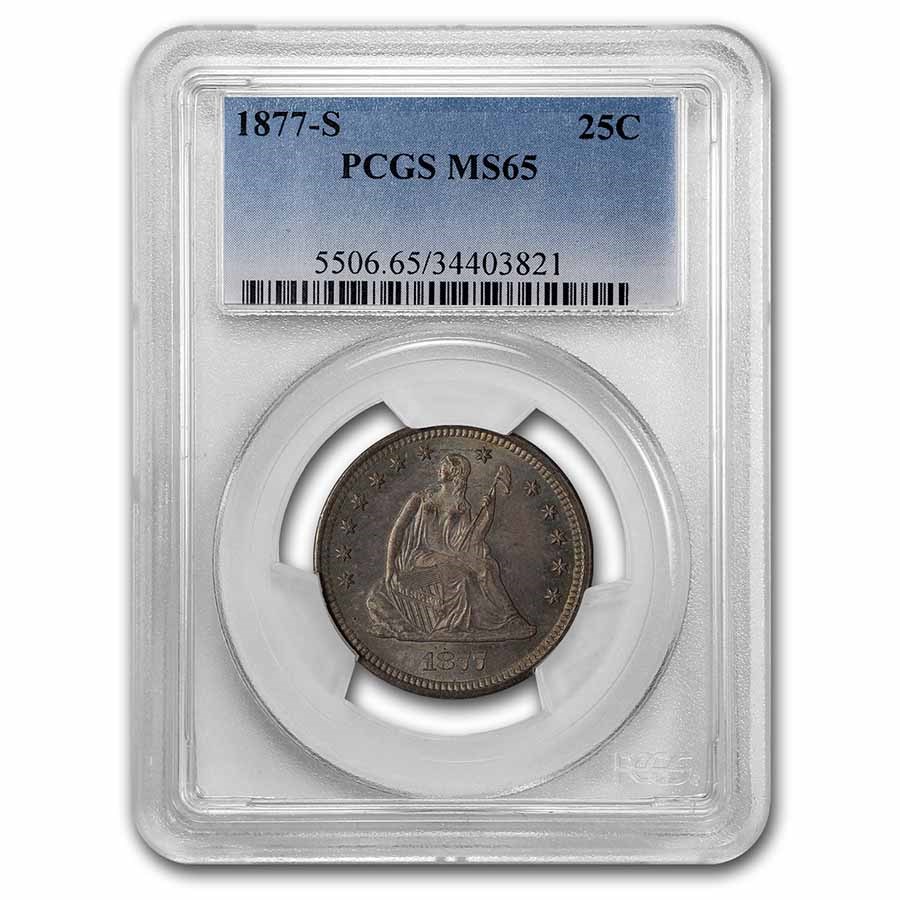 Buy 1877-S Liberty Seated Quarter MS-65 PCGS | APMEX