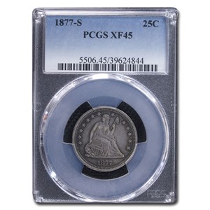 Buy 1877-S Liberty Seated Quarter XF-45 PCGS | APMEX