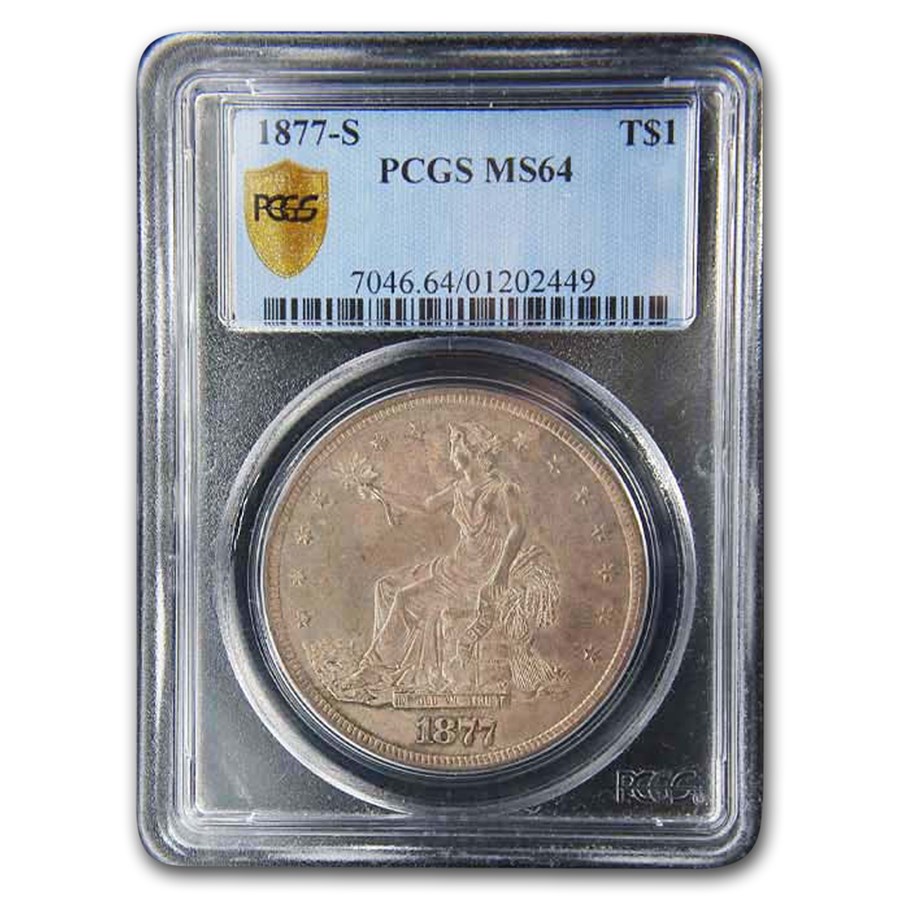Buy 1877-S Trade Dollar MS-64 PCGS | APMEX