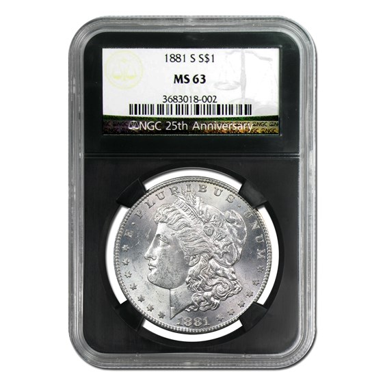 Buy 1878-1904 Morgan Dollars MS-63 NGC (25th Anniversary Holder) | APMEX