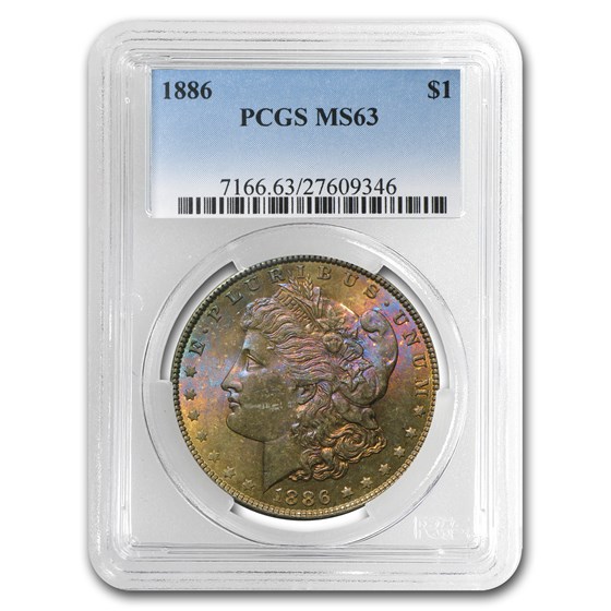 Buy 1878-1904 Morgan Dollars MS-63 PCGS (Beautifully Toned) | APMEX