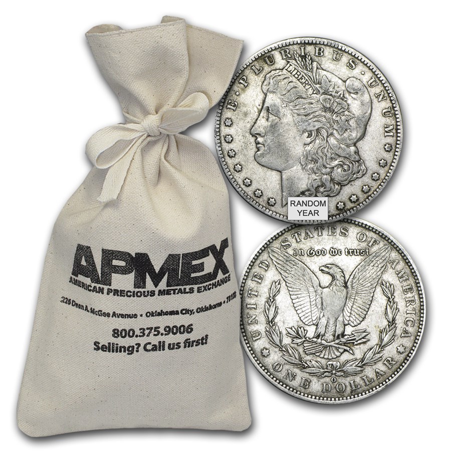 Buy 1878-1904 Morgan Silver Dollars 100-Coin Bag XF | APMEX