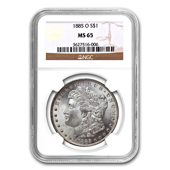 Buy 1878-1921 5-Coin Morgan Dollar Mint mark Set MS-65 NGC | APMEX