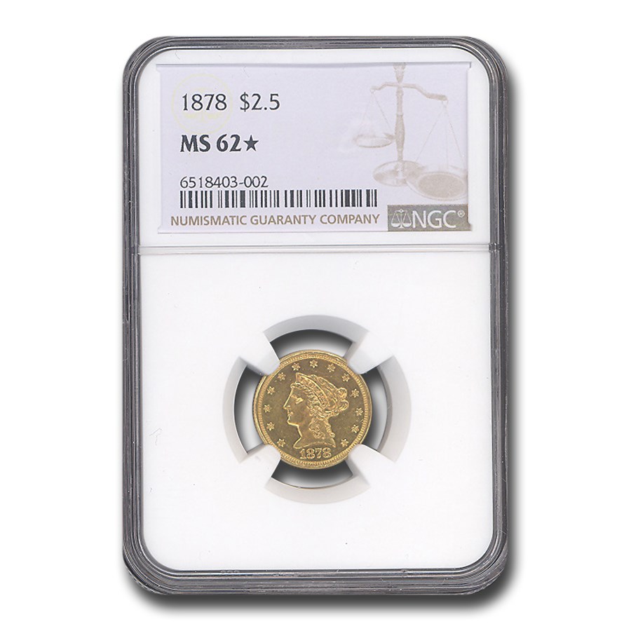 Buy 1878 $2.50 Liberty Gold Quarter Eagle MS-62* NGC | APMEX