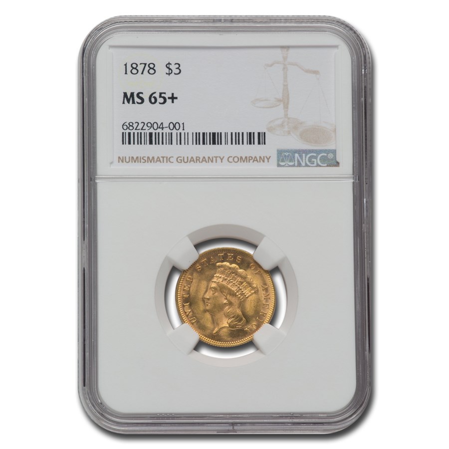 Buy 1878 $3 Gold Princess MS-65+ NGC | APMEX