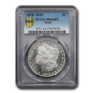 Buy 1878 7/8 TF Morgan Dollar MS-64 PL PCGS (Weak) | APMEX