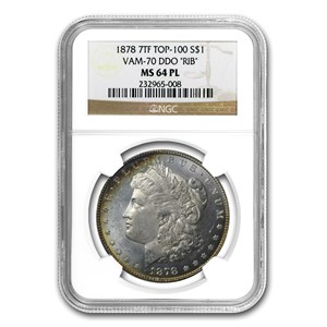 Buy 1878 7 TF Rev of 78 MS-64PL NGC Prooflike (VAM-7, 0 Doubled RIB ...