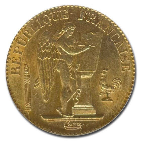 Buy 1878-A France Gold 20 Francs Lucky Angel MS-63 PCGS | APMEX