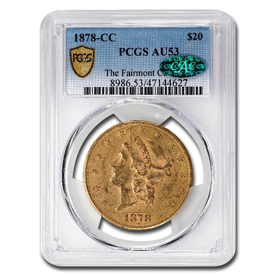 1878-CC $20 Liberty Gold Double Eagle AU-53 PCGS CAC