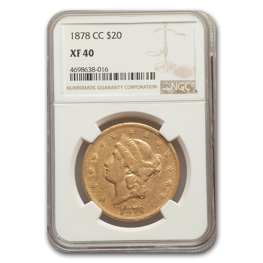 Buy 1878-CC $20 Liberty Gold Double Eagle XF-40 NGC | APMEX