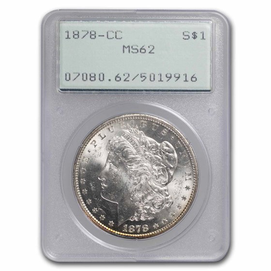 Buy 1878-CC Morgan Dollar MS-62 PCGS (Old Rattler Holder) | APMEX
