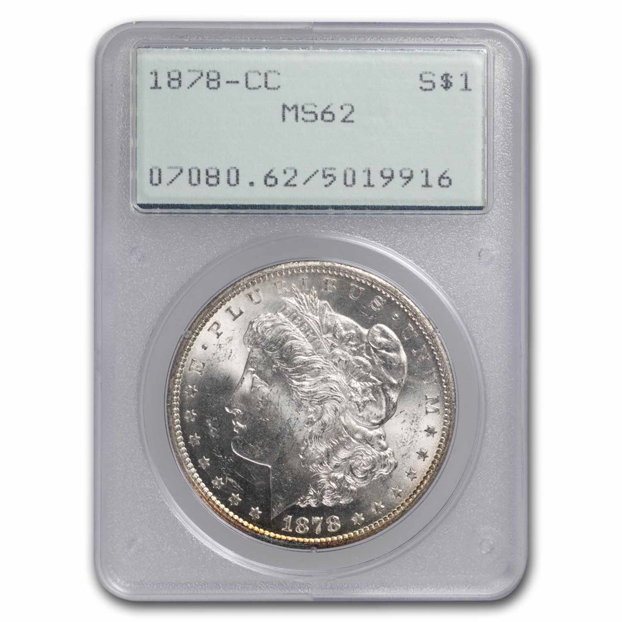 Buy 1878-CC Morgan Dollar MS-62 PCGS (Old Rattler Holder) | APMEX