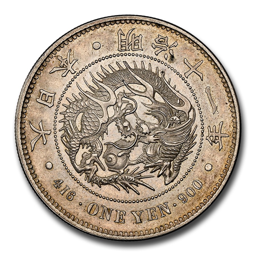 1878 Japan Silver Yen MS-61 NGC