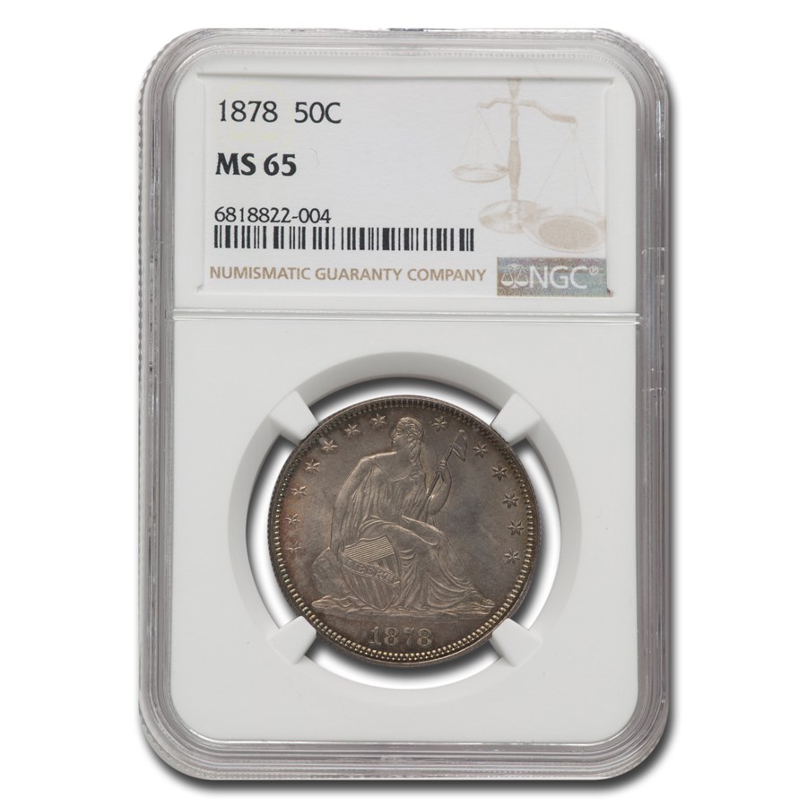 1878 Liberty Seated Half Dollar MS-65 NGC