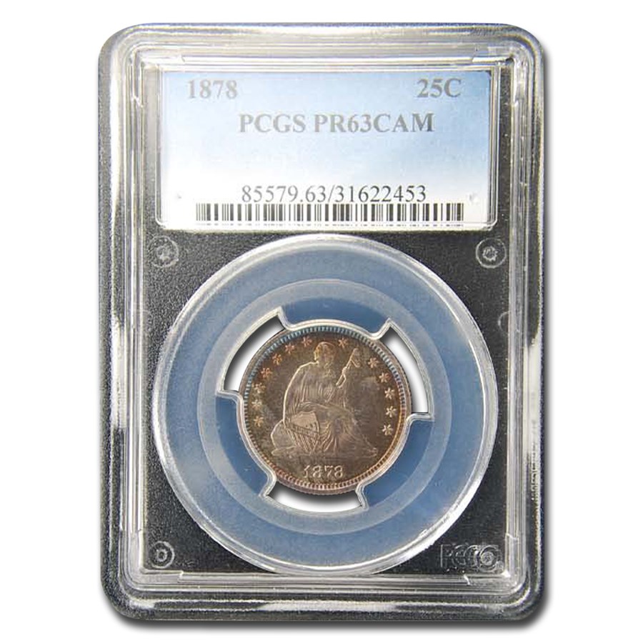 Buy 1878 Liberty Seated Quarter PR-63 Cameo PCGS | APMEX