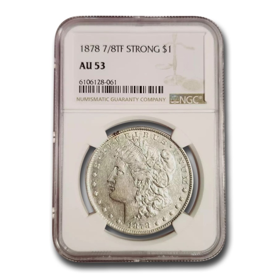 Buy 1878 Morgan Dollar 7/8 TF AU-53 NGC (Strong) | APMEX