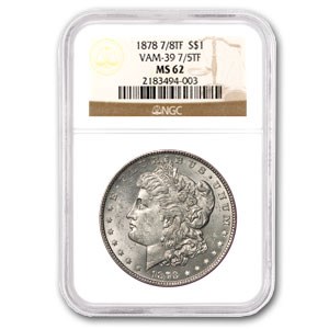 Buy 1878 Morgan Dollar 7/8 TF MS-62 NGC (VAM-39, Strong, Hit List-40) | APMEX