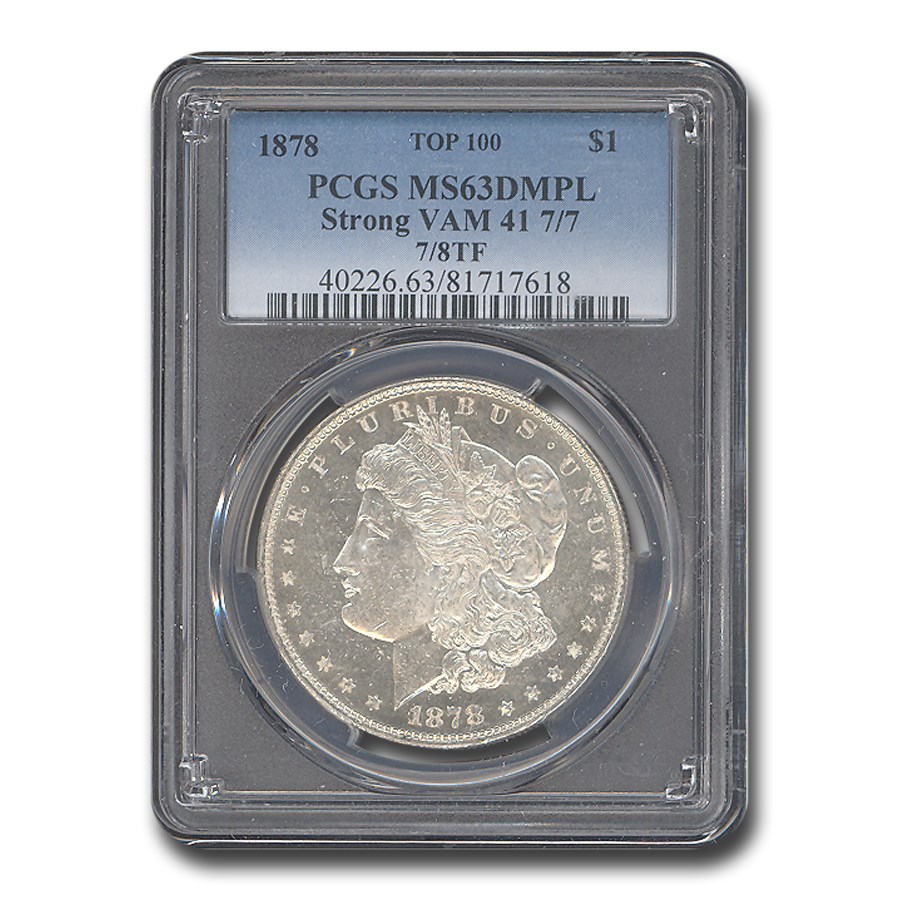 Buy 1878 Morgan Dollar 7/8 Tail Feathers MS-63 DMPL | APMEX