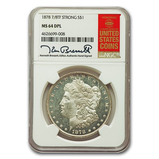 Buy 1878 Morgan Dollar 7/8 TF MS-64 NGC (DPL, Strong) | APMEX
