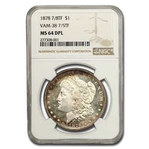 Buy 1878 Morgan Dollar 7/8 TF MS-64 NGC (DPL, VAM 38 7/5 TF) | APMEX