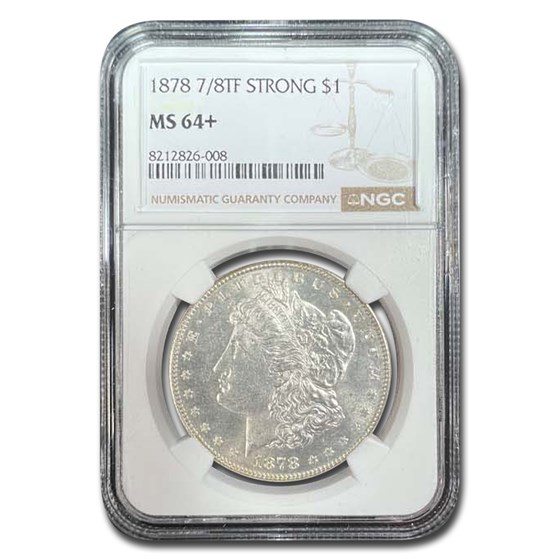 Buy an 1878 Morgan Dollar 7/8 TF MS-64+ NGC Graded (Strong) | APMEX