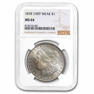 Buy 1878 Morgan Dollar 7/8 TF MS-64 NGC (Weak) | APMEX