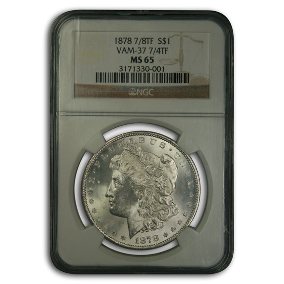 Buy 1878 Morgan Dollar 7/8 TF MS-65 NGC (VAM-37, 7/4 TF) | APMEX