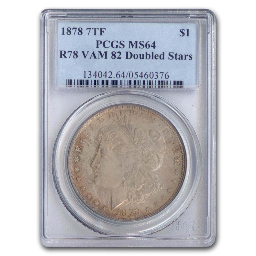 Buy 1878 Morgan Dollar 7 TF MS-64 PCGS (R78 VAM 82 Doubled Stars) | APMEX